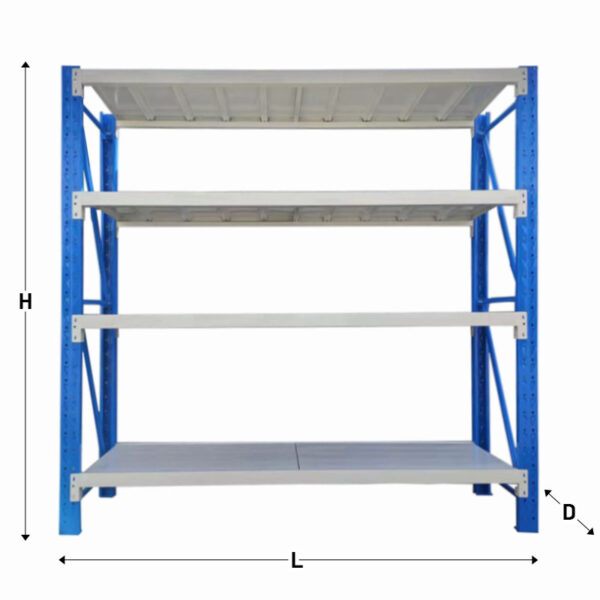 Long Span Shelving Super Heavy 2400x2000x600 Blue/White - Melbourne ...